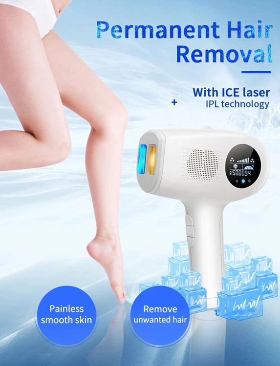 Fast Painless 8 Levels 500000 36W ICE Cool IPL Laser Handset