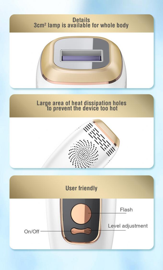 360 Ice Cooling 3cm2 990000 Flash Hair Removal IPL Device FCC